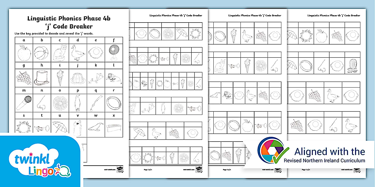 Linguistic Phonics Phase 4b 'j' Code Breaker