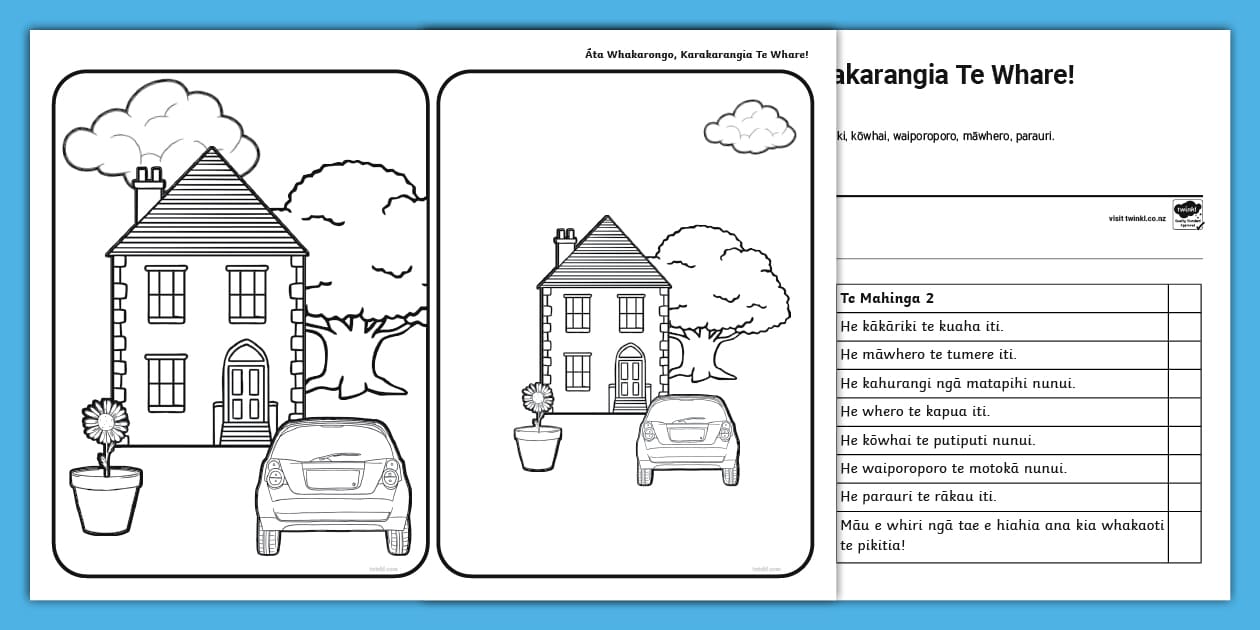 Āta Whakarongo, Karakarangia! Te Whare - Twinkl