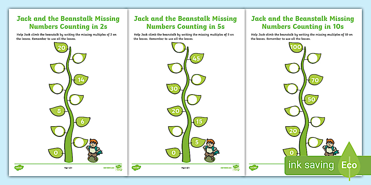 👉 KS1 Jack and the Beanstalk Counting in 2s, 5s and 10s