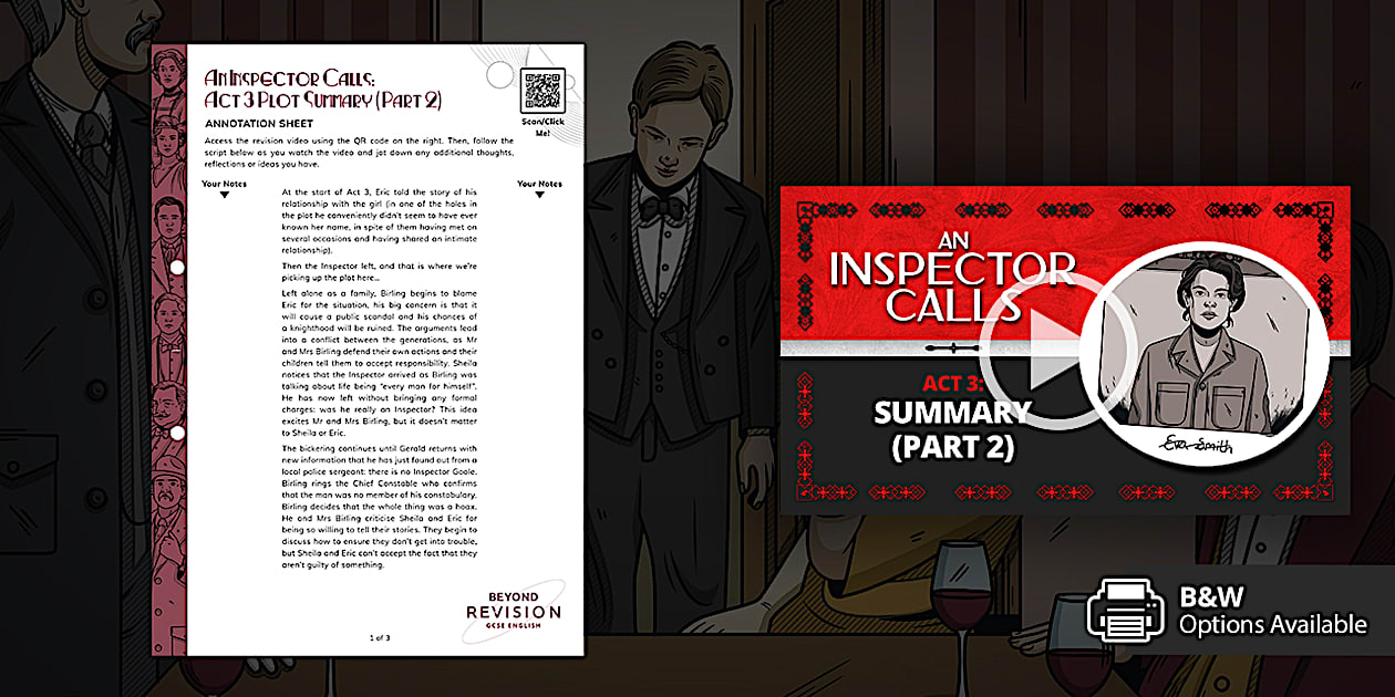 Act III Plot Summary (Part 2) | An Inspector Calls | Quickfire Video and