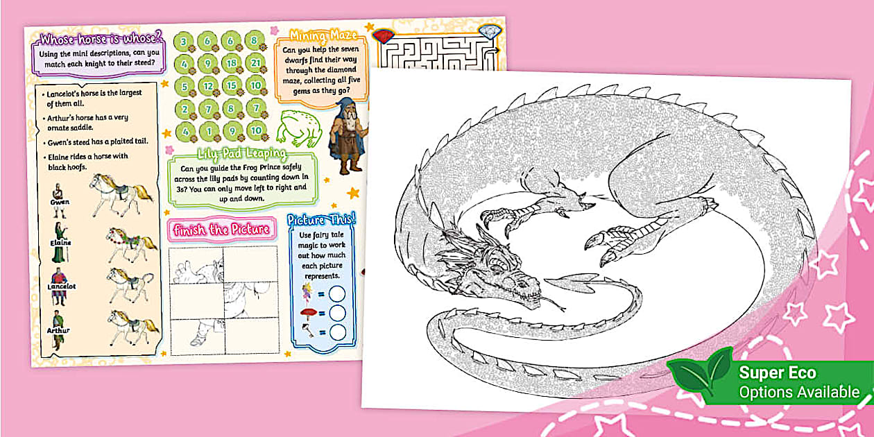 Fairy Tales Tiny Activity Mat Age 7 - 9 (Teacher-Made)