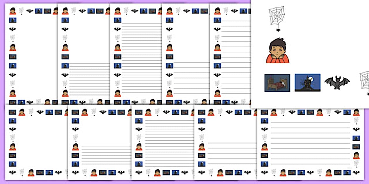 Editable A Scary Dream Page Borders Pack (teacher made)