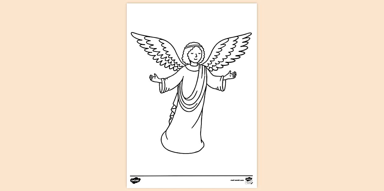 Angel Colouring Sheet | Colouring Sheets - Twinkl