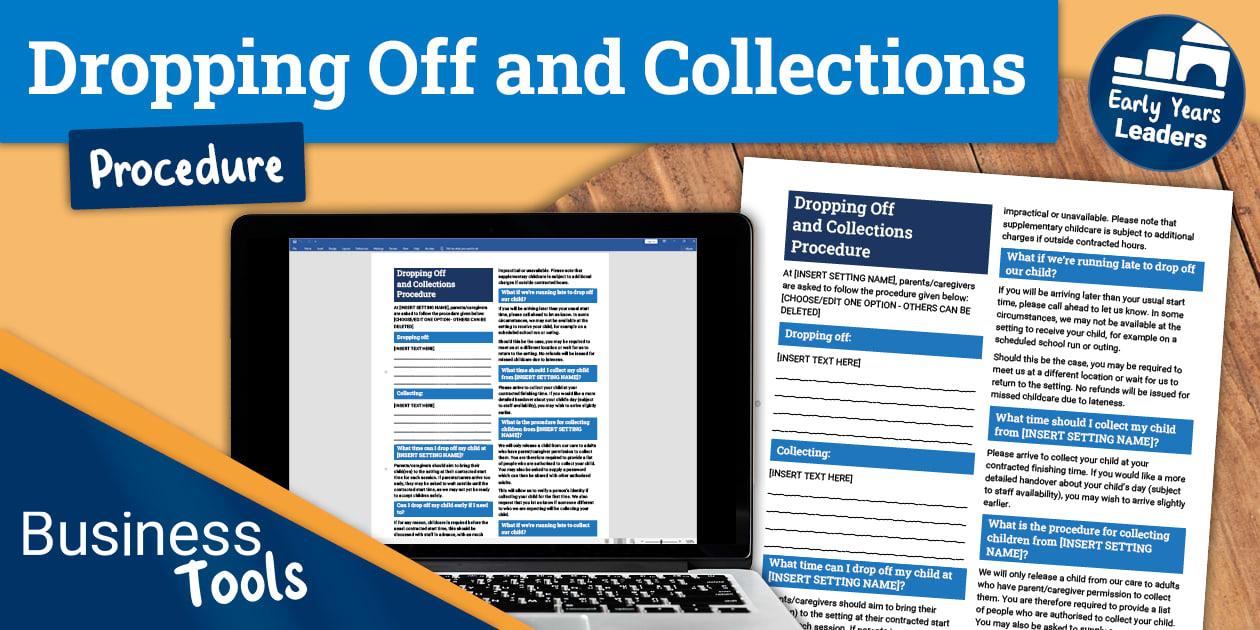 Dropping Off and Collections Procedure for Early Years