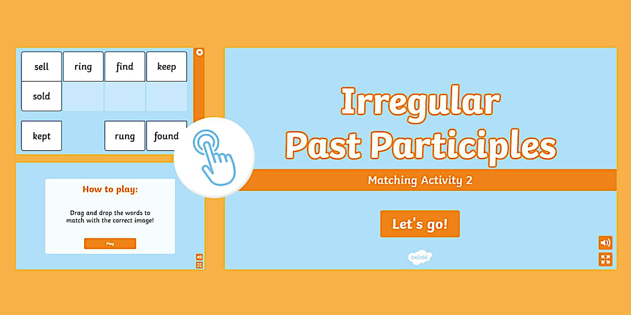Irregular Past Participles Matching Game 2 - Twinkl