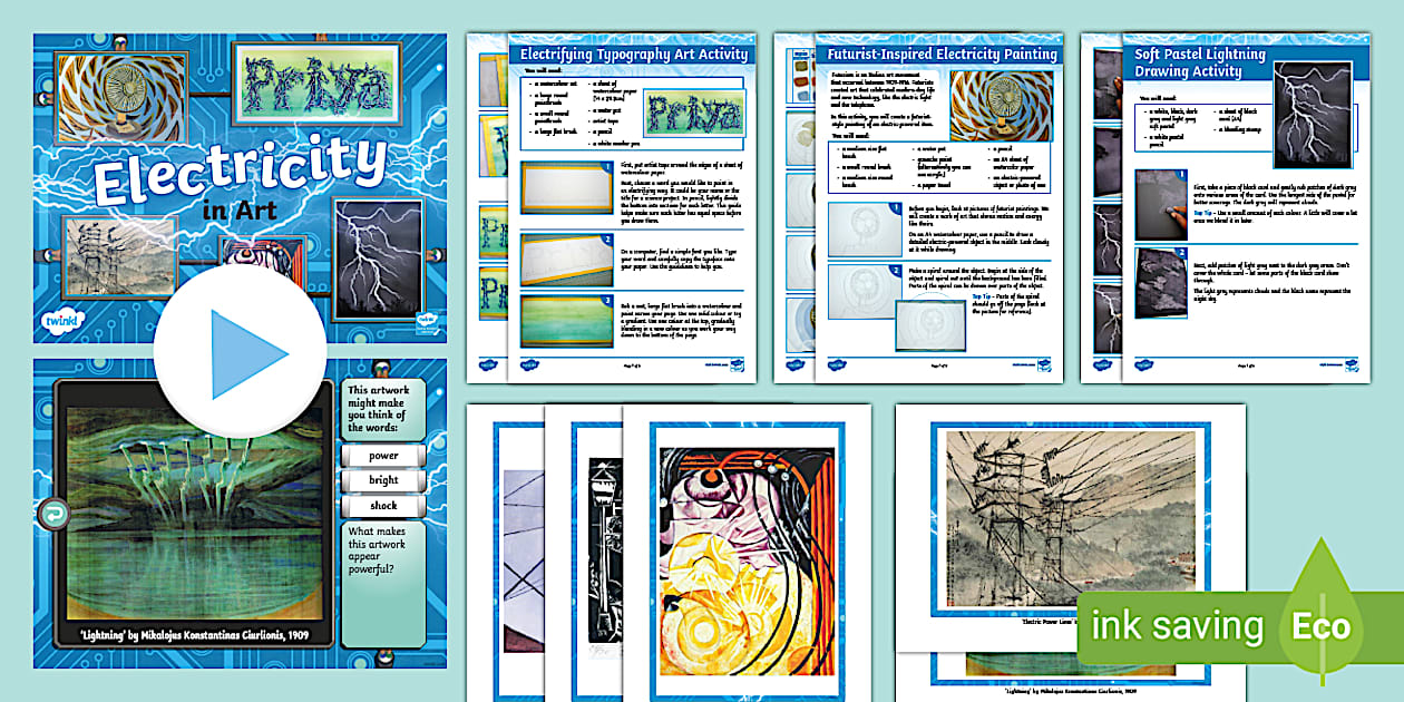 FREE! - UKS2 Electricity: Art Project Pack (teacher made)