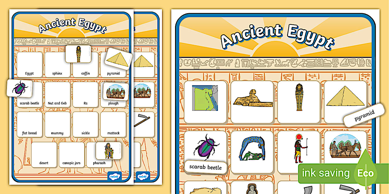 Ancient Egyptian Vocabulary Matching Mat