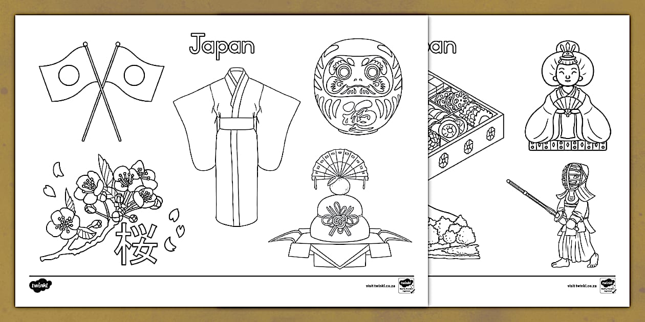Japan Colouring Pages (creat de profesori) - Twinkl