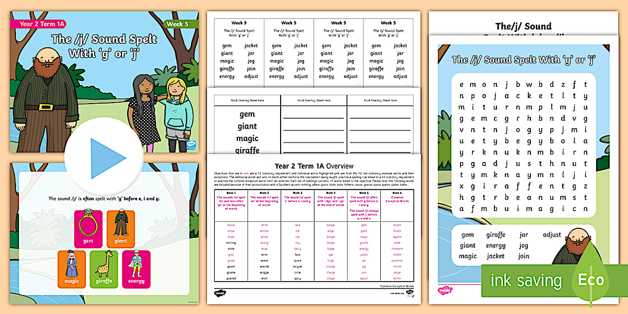 Year 2 Term 1A Week 5 Spelling Pack - Twinkl