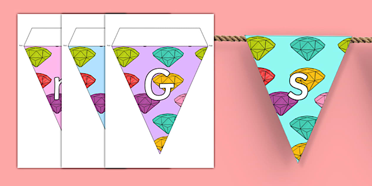 Editable Little Gem Class Display Bunting (teacher made)