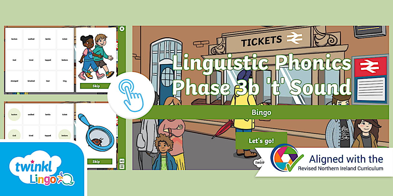 Linguistic Phonics Phase 3b 't' Sound Bingo Game - Twinkl