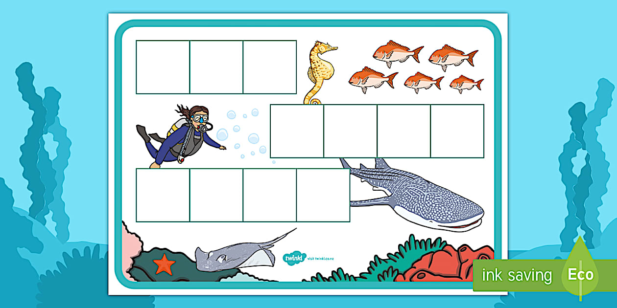 Under the Sea Phoneme Frame (teacher made) - Twinkl