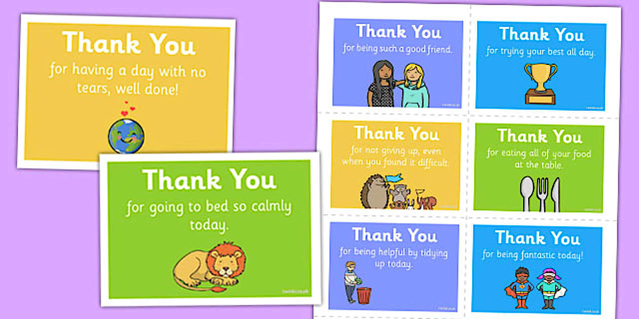 Thank You Notes Children at Home (teacher made) - Twinkl
