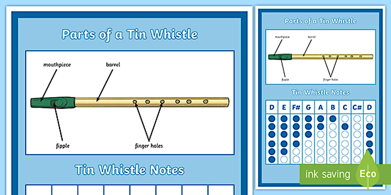 Tin Whistle Information Display Poster (teacher made)