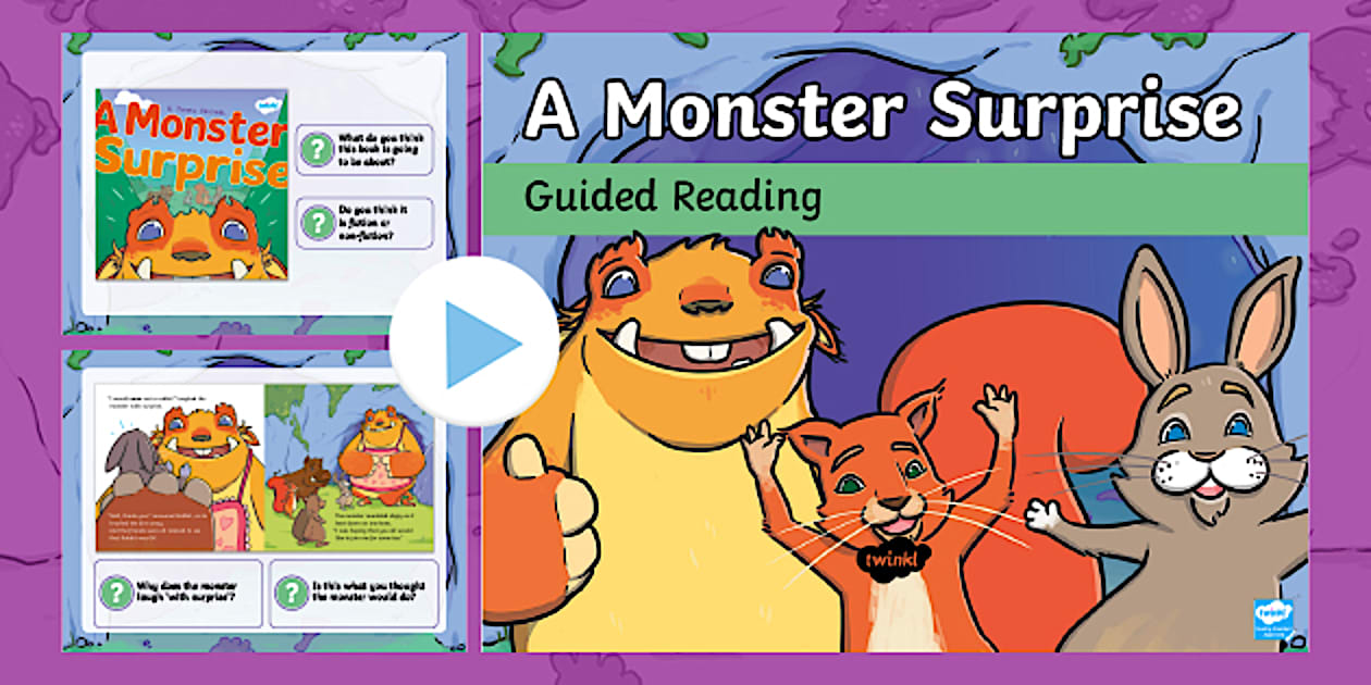 A Monster Surprise KS1 Guided Reading PowerPoint - Twinkl