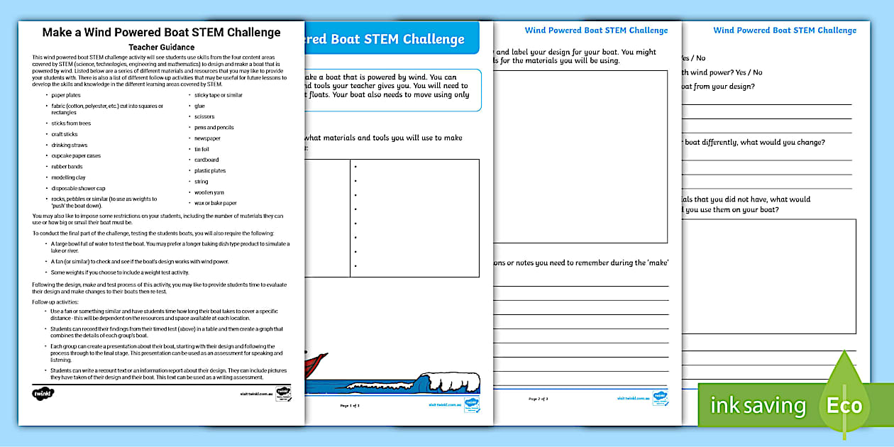 Make a Wind Powered Boat STEM Challenge | Materials & Forces