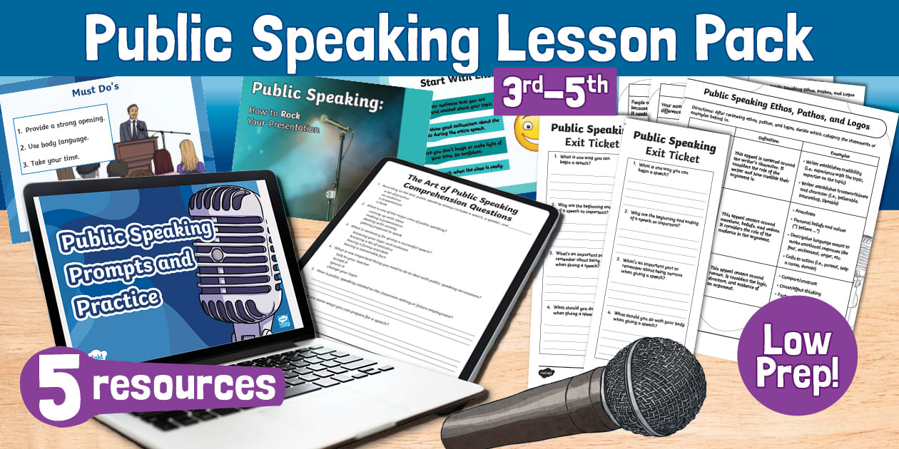 Public Speaking Lesson Pack for 3rd-5th Grade - Twinkl