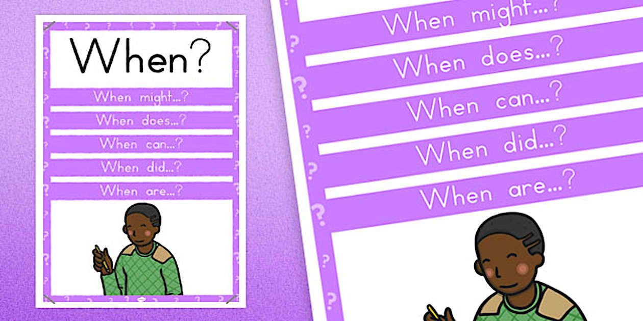 When? Question Poster (teacher made) - Twinkl