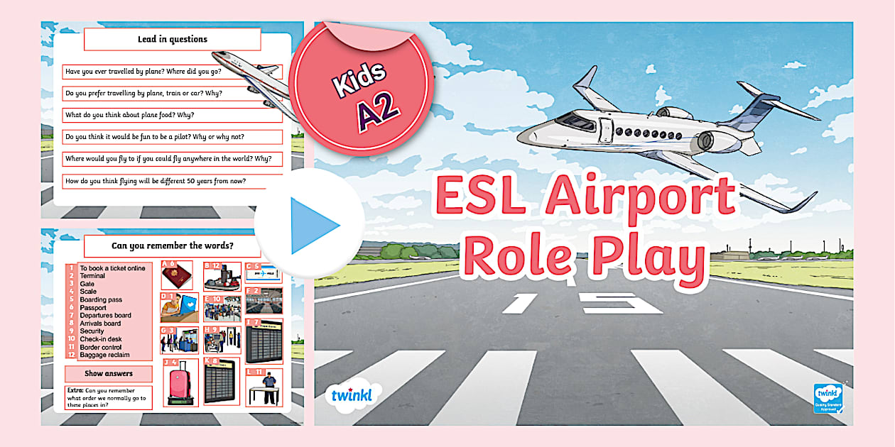 ESL Airport Role Play [Kids, A2] (teacher made) - Twinkl