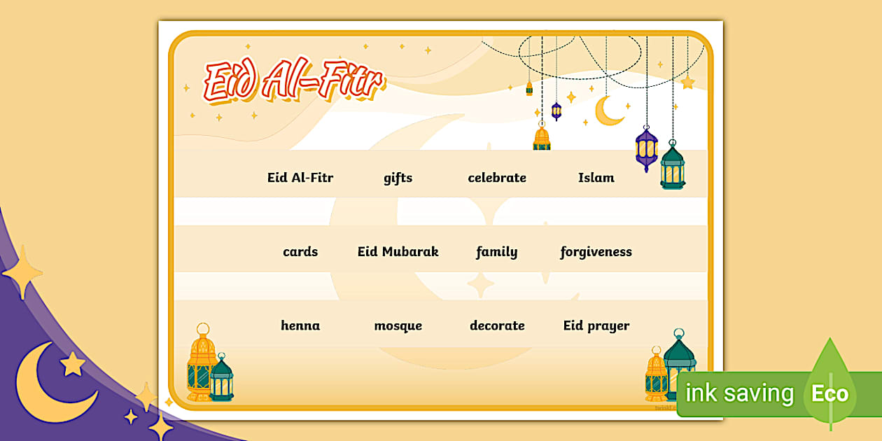 Eid Al-Fitr Word Mat