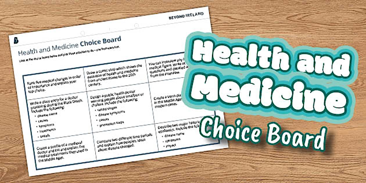 Health and Medicine Choice Board