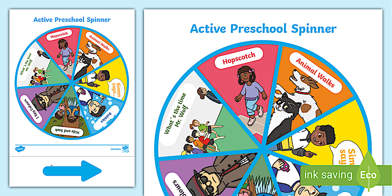 Active Preschool Spinner Game - Twinkl Early Years - Twinkl