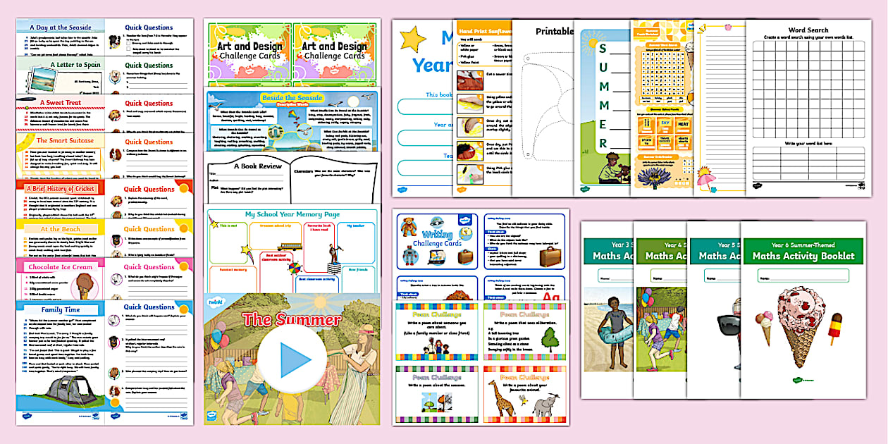 KS2 Summer Happy End of School Year Activity Pack - Twinkl