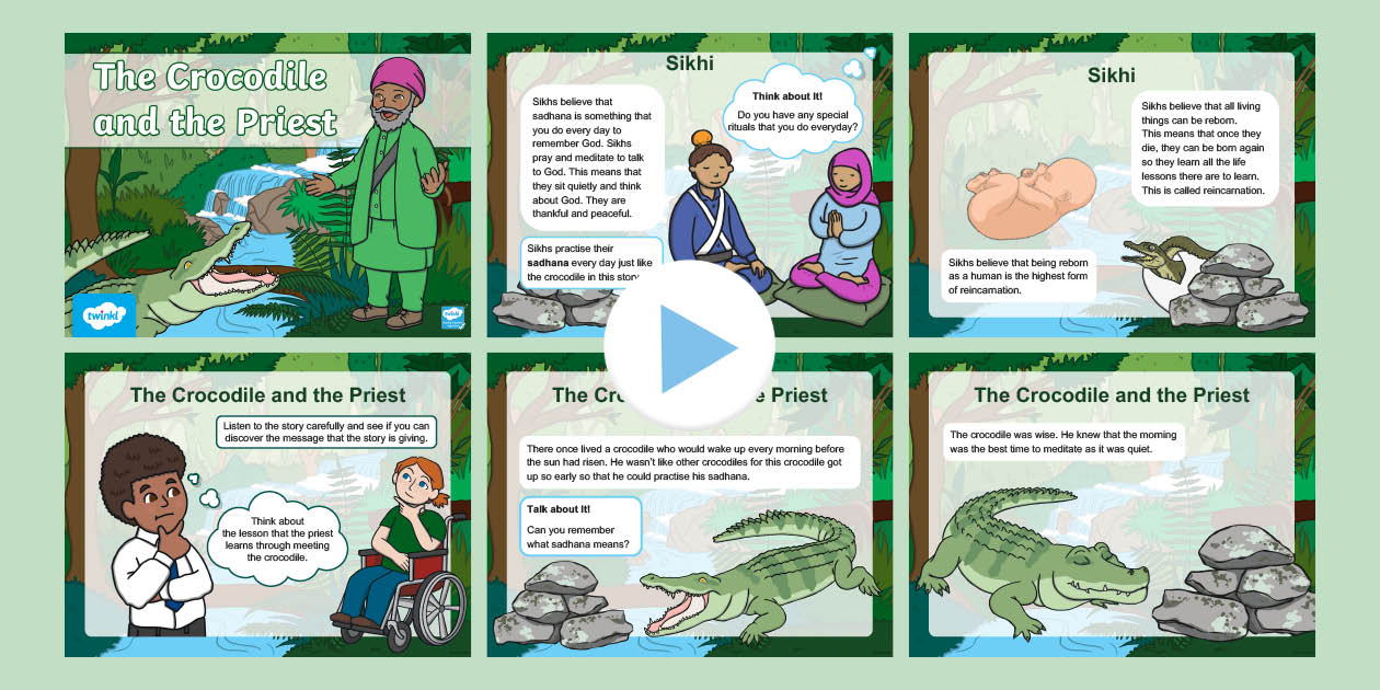 KS1 The Crocodile and the Priest PowerPoint (teacher made)