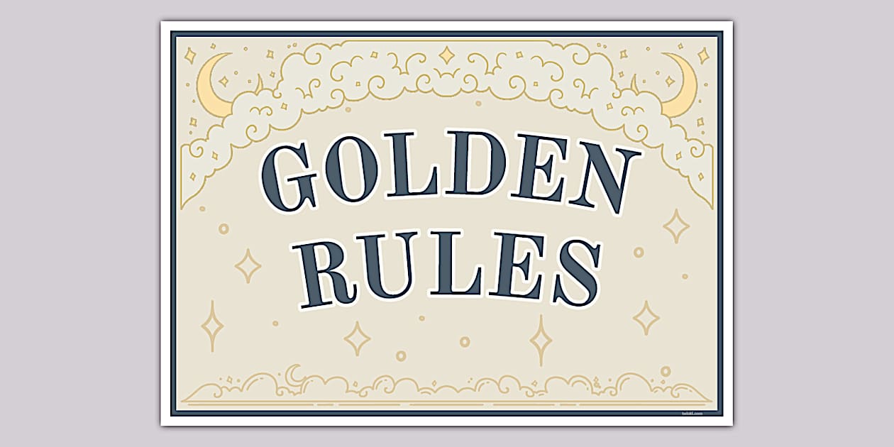 Celestial-Themed Golden Rules Display Poster (teacher made)