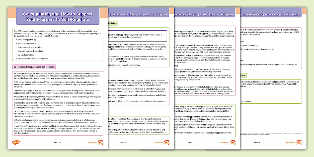 OT: Co-regulation and How to Support Your Learners to Self-Regulate