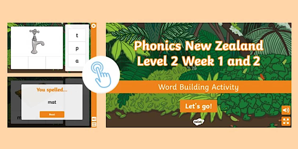 Level 2 Phonics Word Builder Game - Weeks 1 and 2 - Twinkl