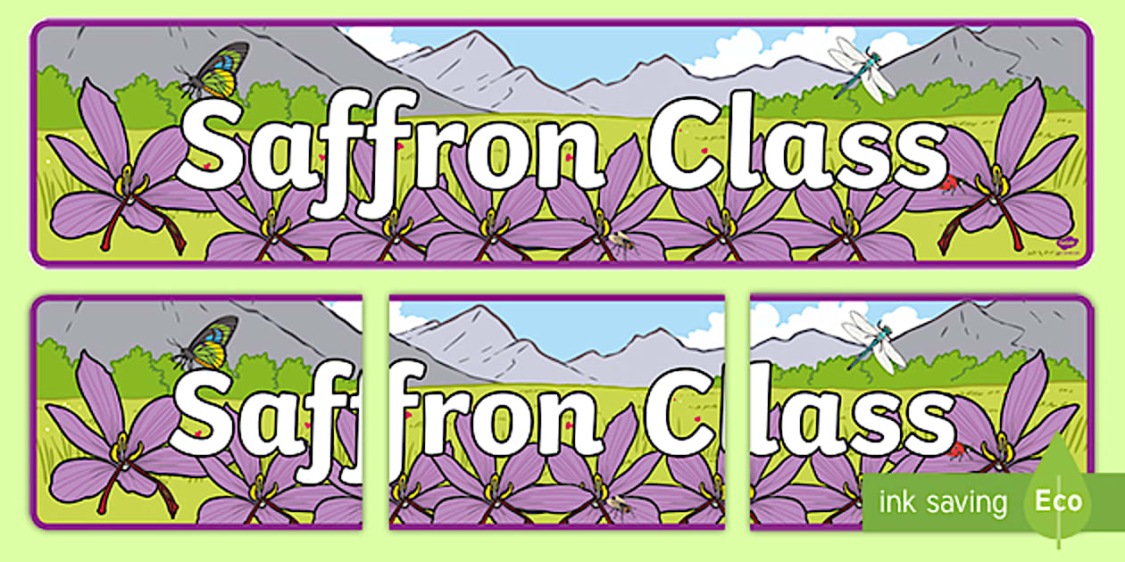 Saffron Class Display Banner (teacher made) - Twinkl