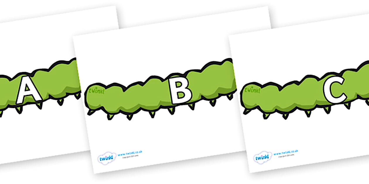 A-Z Alphabet on Caterpillars (teacher made) - Twinkl