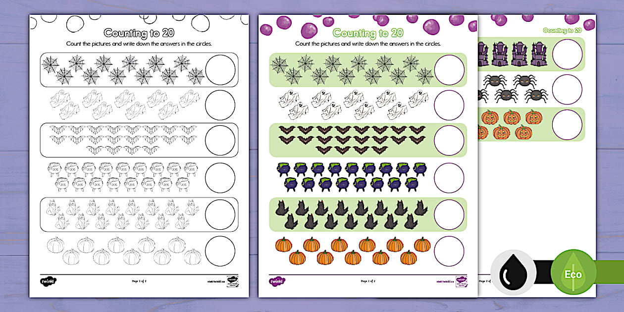 Halloween-Themed Counting Activity (teacher made) - Twinkl