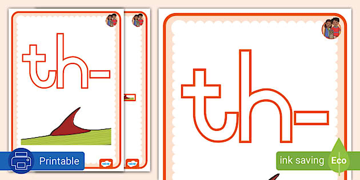 Grade 1 Phonics: th- Sound Poster (teacher made) - Twinkl