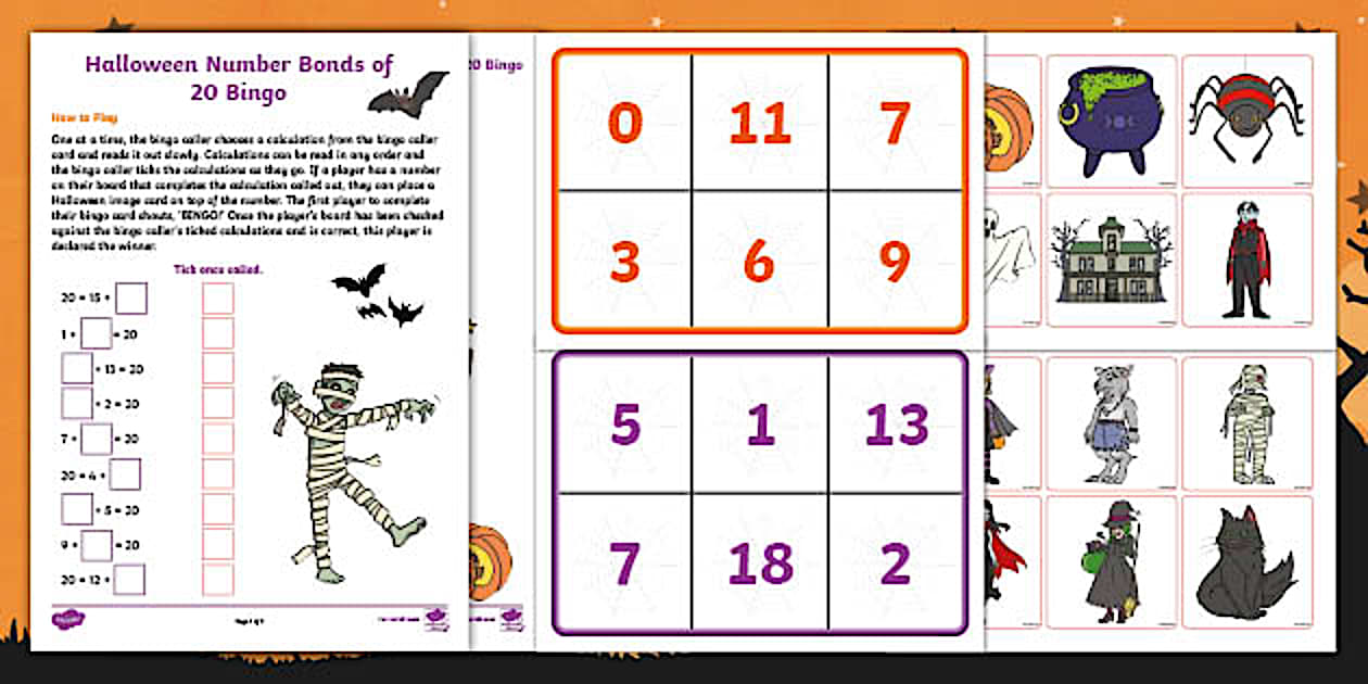 👉 Halloween Bingo Cards with Numbers | Twinkl - Twinkl
