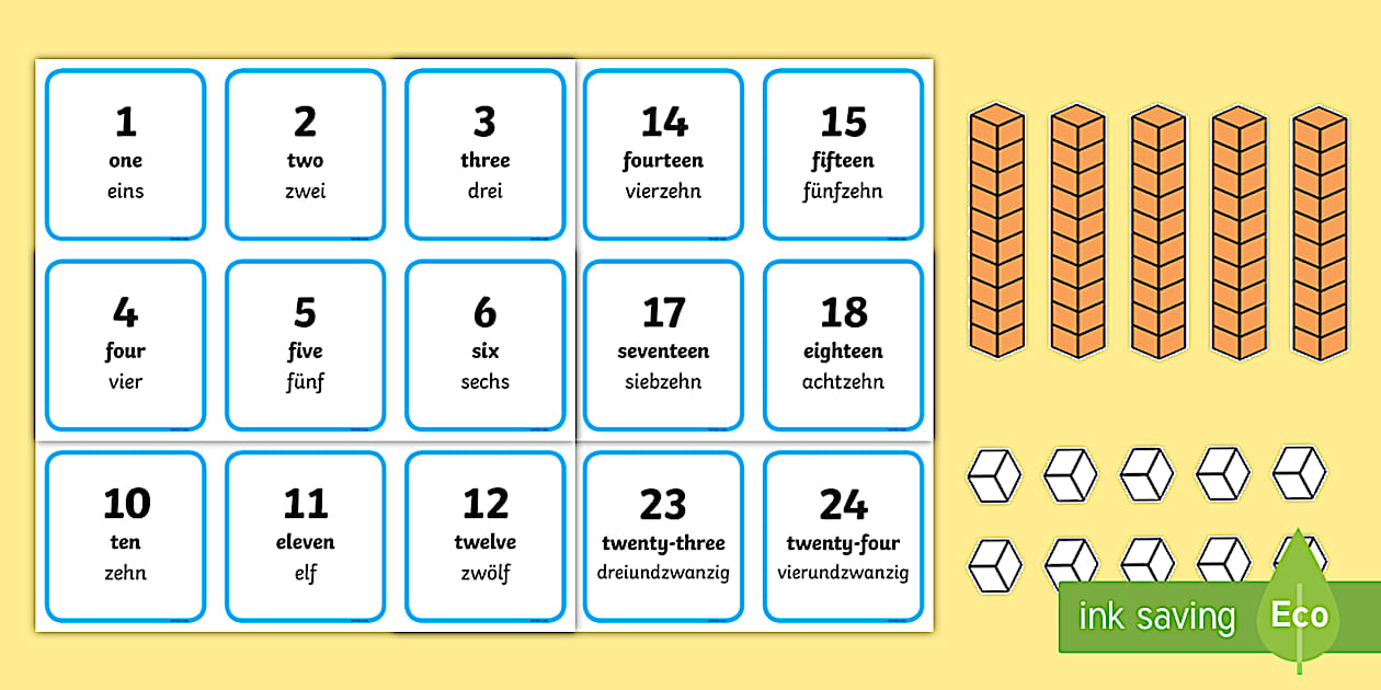 Place Value Dienes Activity English/German - Twinkl