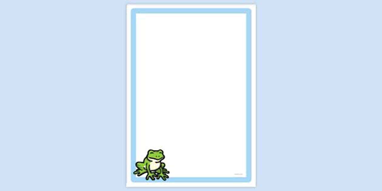 Simple Blank Frog Page Border (professor feito) - Twinkl