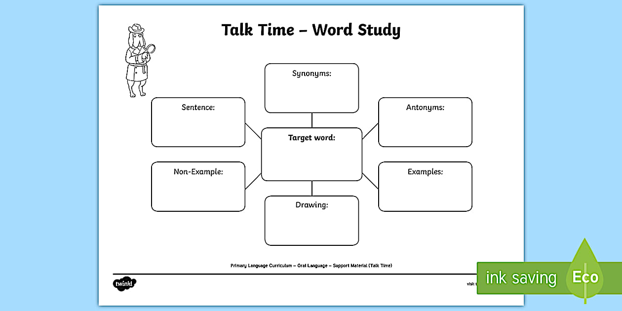 Talk Time – Word Study Worksheet / Worksheet - Twinkl