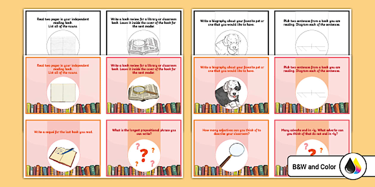 Critical Thinking ELA Task Cards for Early Finishers