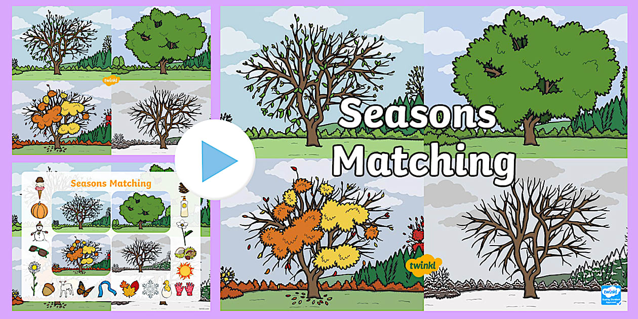 Seasons Matching Activity PowerPoint - (teacher made)