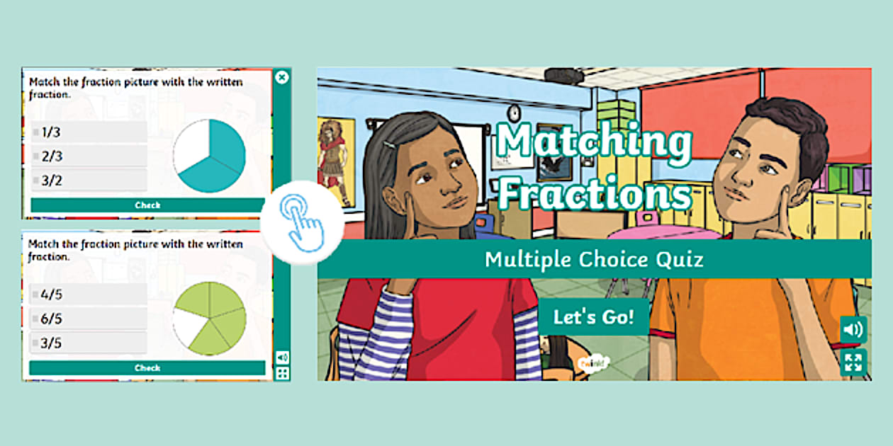 Matching Fractions Interactive Game (teacher made) - Twinkl