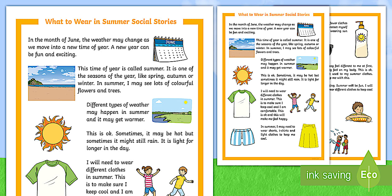 What to Wear in Summer Social Situation (teacher made)