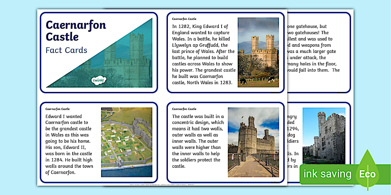 Castles of Wales: Caernarfon Castle Information Cards