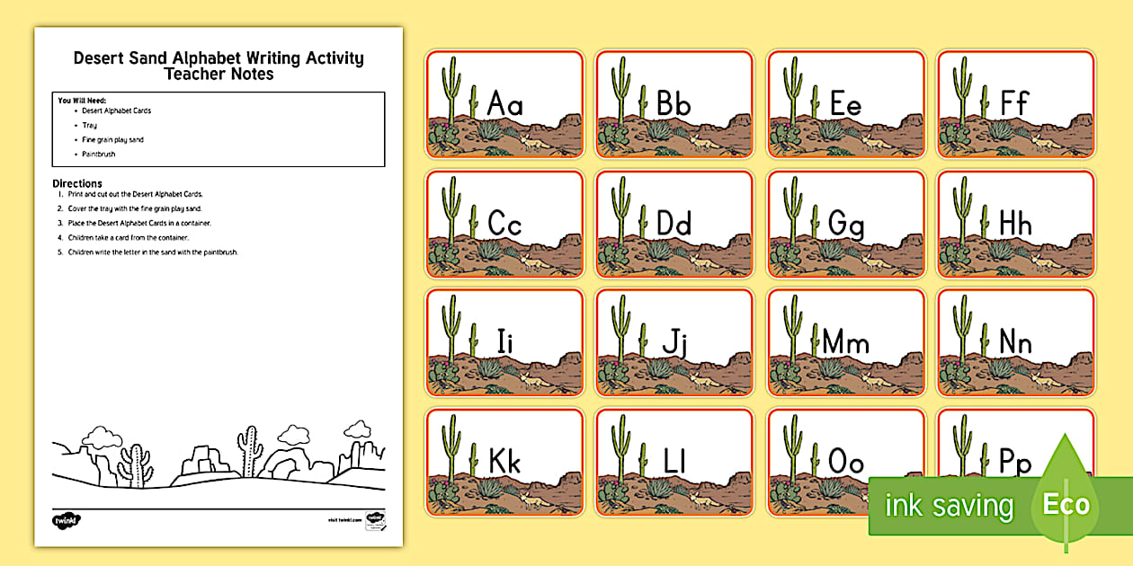 Desert Sand Alphabet Writing Activity (Teacher-Made)