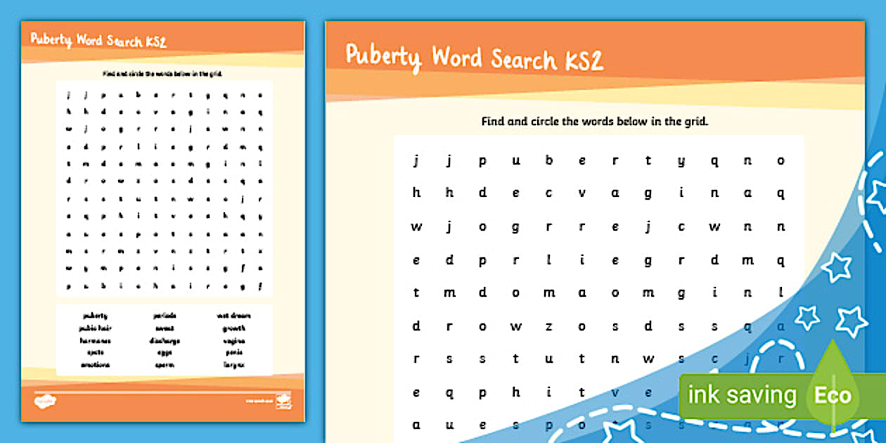 Puberty Word Search KS2 (Teacher-Made) - Twinkl