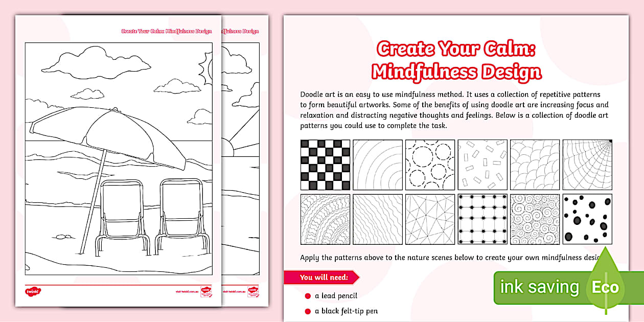 Create Your Calm: Mindfulness Design (teacher made) - Twinkl