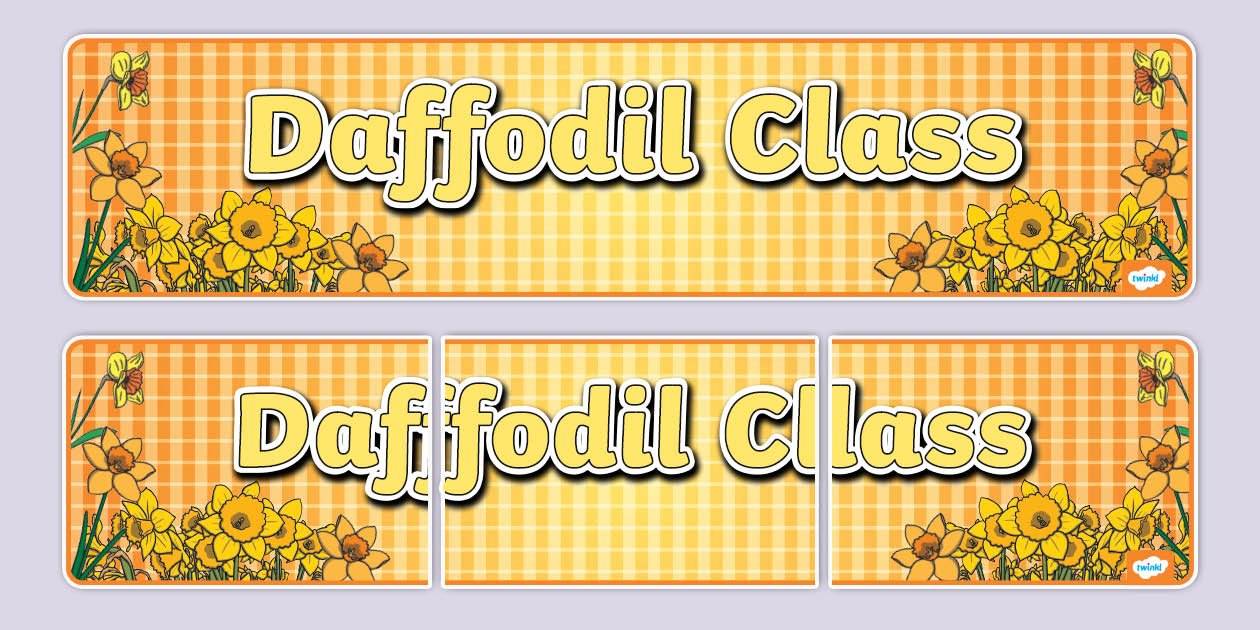 Daffodil Themed Classroom Display Banner (Teacher-Made)