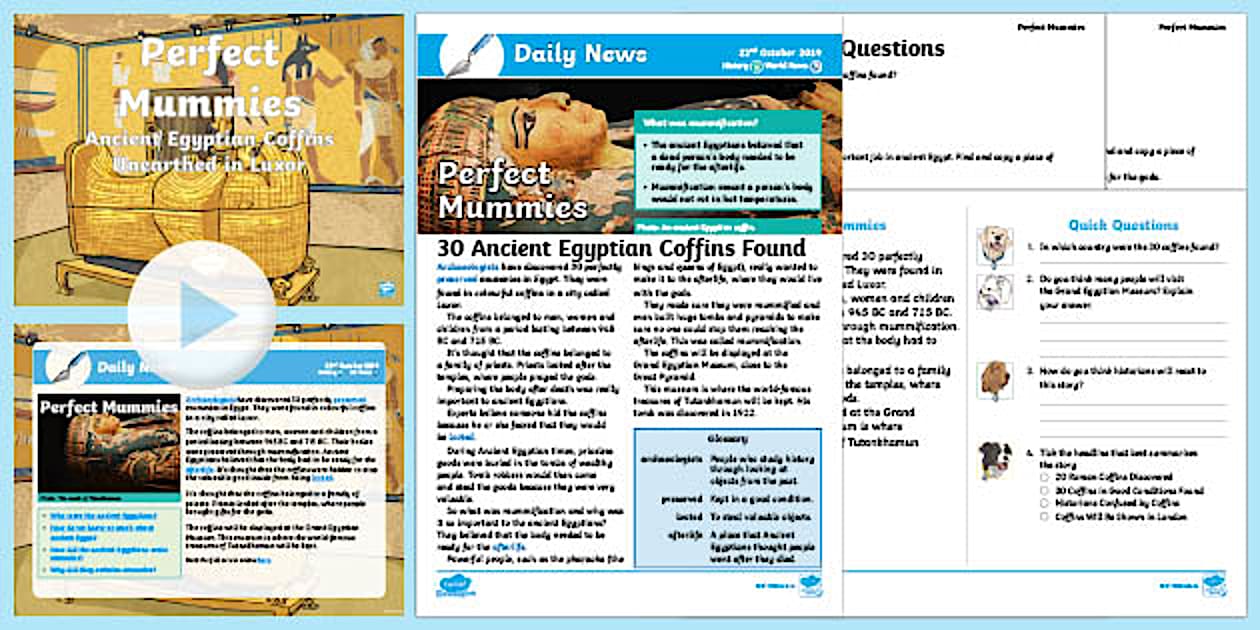 Mummies Found Reading Comprehension | Twinkl NewsRoom