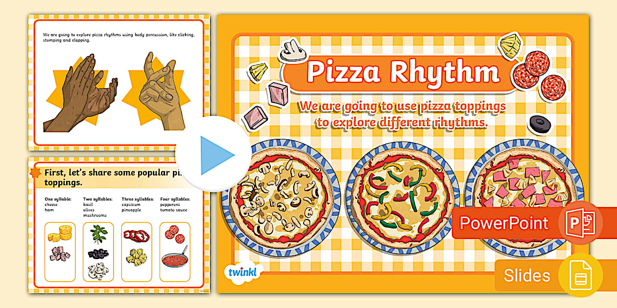 Pizza Percussion Powerpoint and Slideshow - Year 4-6